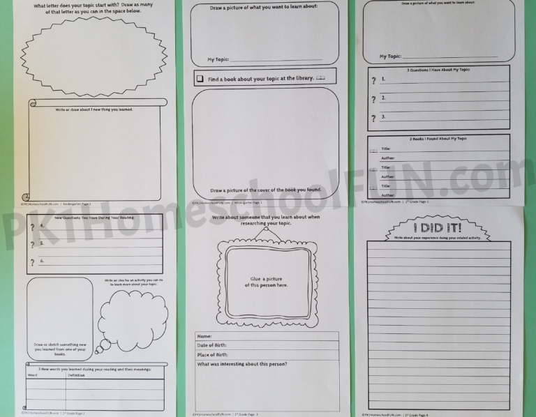FREE 1st Grade Research Paper Writing Template - PK1Kids