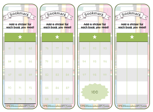 Free Reading Log & Sticker Bookmarks - PK1Kids