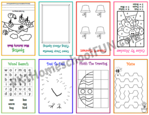 Free Printable Spring Activity (Mini) Book - PK1Kids