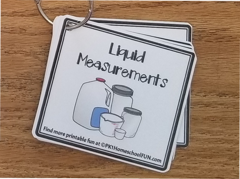 Liquid Measurements Printables - PK1Kids