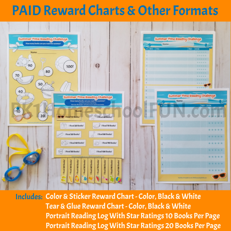 Free Summer Reading Printables & 100 Book Challenge - PK1Kids