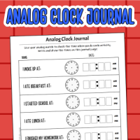 Analog Clock Journal - Learn Time With An Analog Clock or Watch - PK1Kids
