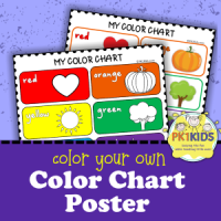 Color Your Own Preschool Color Chart & Poster - PK1Kids