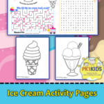 Summer Fun Activity Pages - Ice Cream - PK1Kids