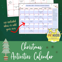 Free Editable Christmas Activity Calendar - PK1Kids